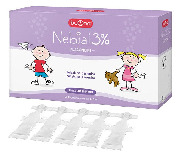 Nebial Flaconcini Soluzione Salina Ipertonica Di Sodio Cloruro Al 3% C ...